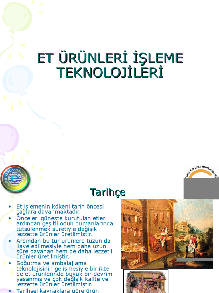Et Urunleri Isleme Teknolojileri Sunum | PDF