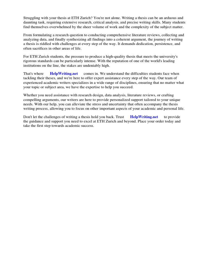 Thesis Eth Zurich | PDF | Thesis | Engineering