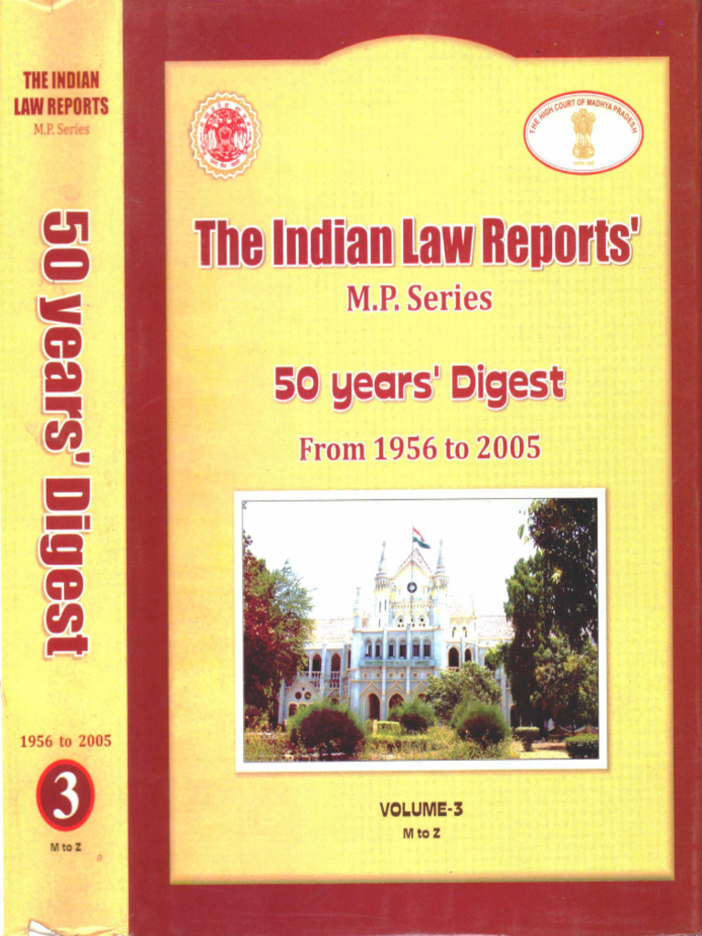 Indian Law Reports M.P. Digest 1956-2005 | PDF | Justice | Crime & Violence