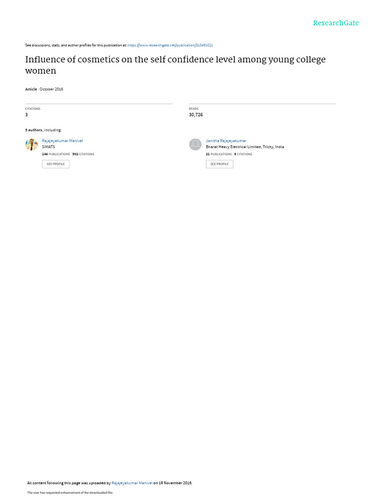 2378-5756.C1.008 008 | PDF | Self Esteem | Cosmetics