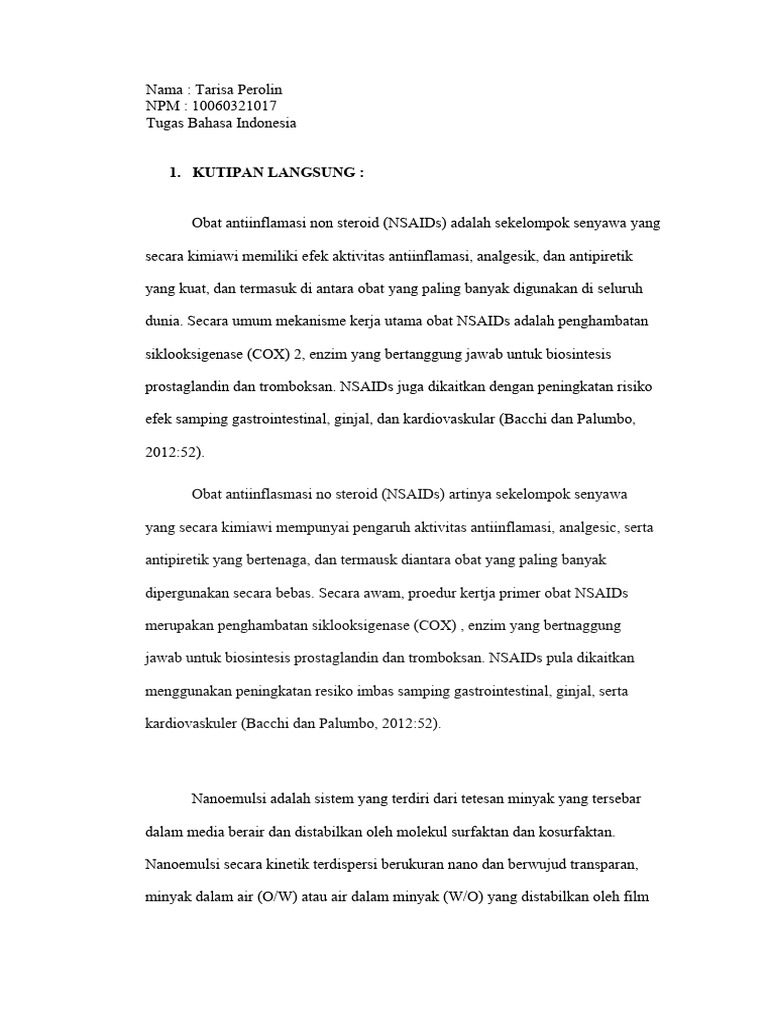 Tugas Kutipan - Tarisa Perolin - 10060321017 | PDF | Pengembangan Diri ...