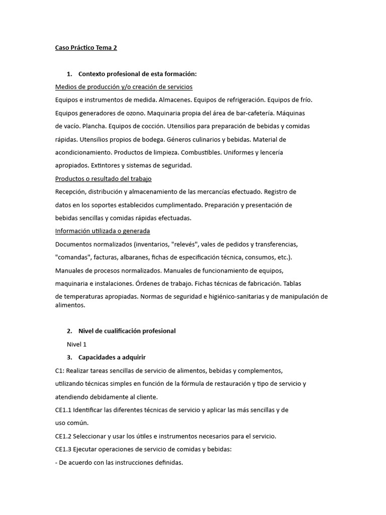 Caso Práctico Tema 2 | PDF