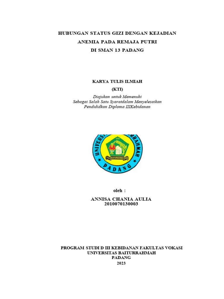 Kti Nia Yang Lengkap Bab 1-6 | PDF | Sains & Matematika