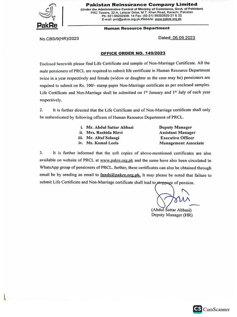 Pension Order and Letter | PDF | Civil Law (Common Law) | Legal Documents