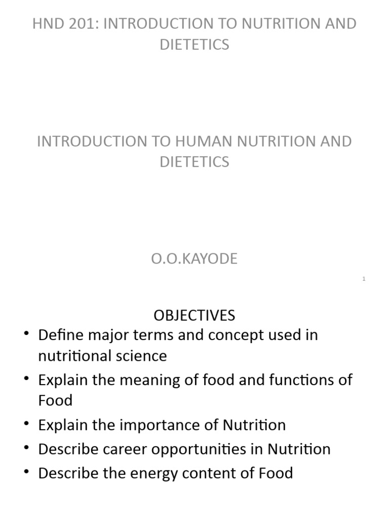 Lecture Slide 1 For HND 201 | PDF