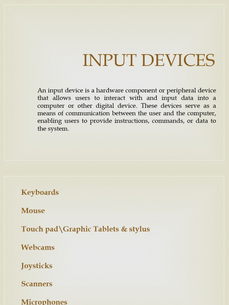 Input Devices 2 | PDF
