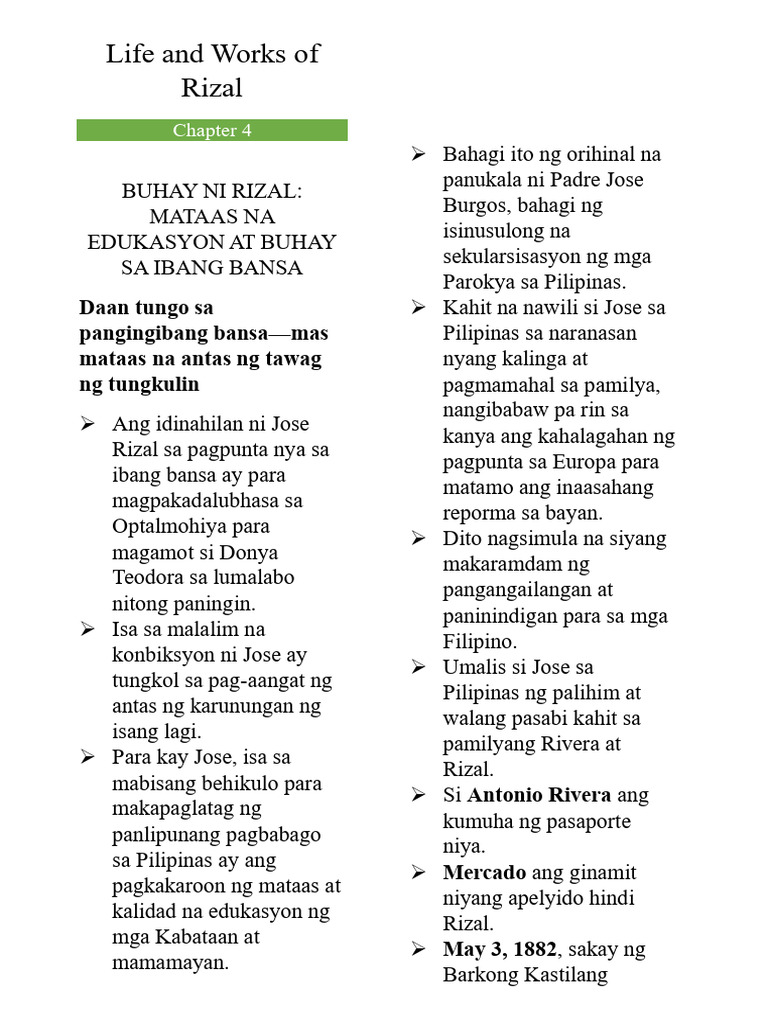 Summary of Chapter 4 | PDF