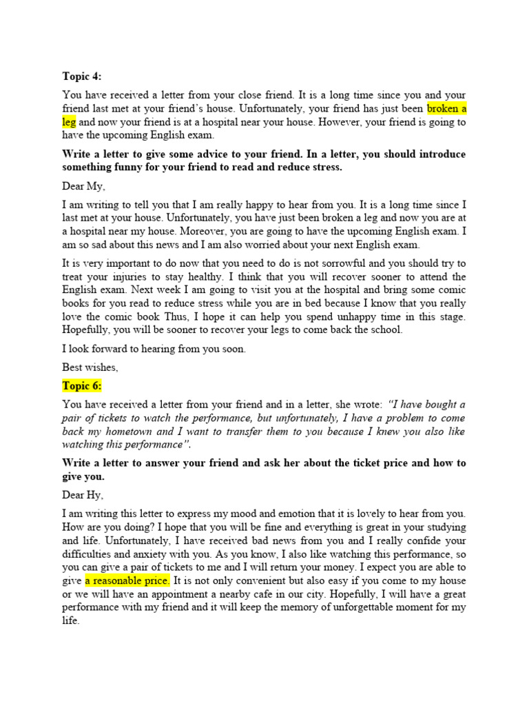 Writting A Letter | PDF