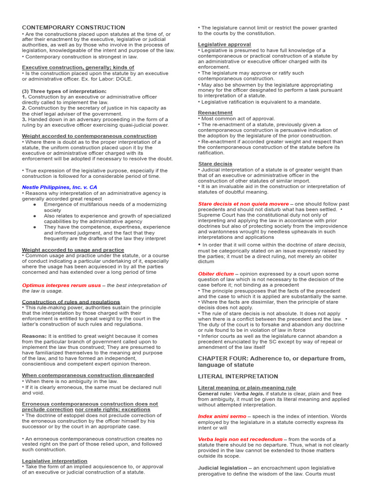 Statcon Reviewer - Midterm | PDF | Ex Post Facto Law | Precedent