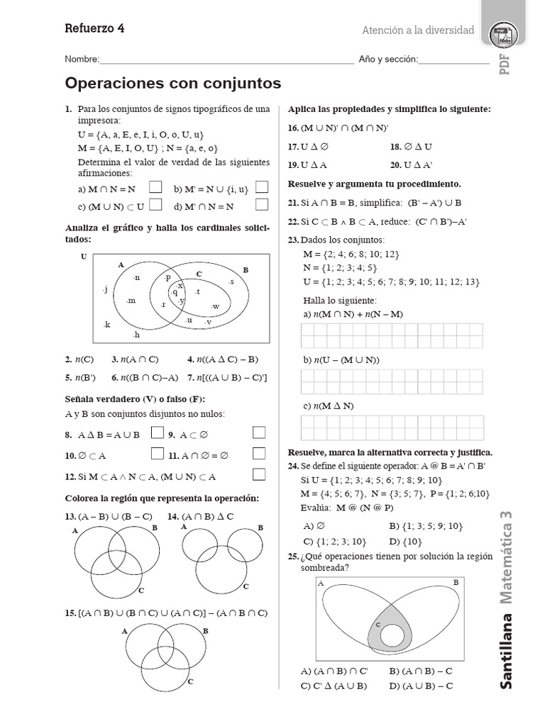 Operaciones Con Conjunto | PDF