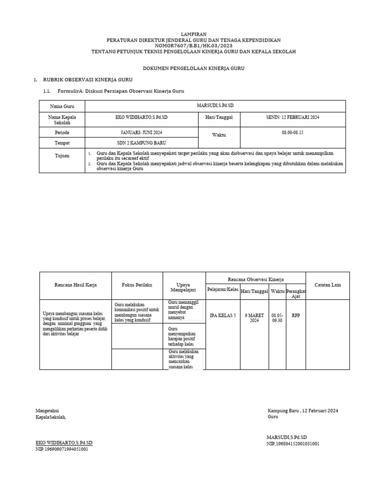 Rancangan Observasi Marsudi, S.PD | PDF Rancangan Observasi Marsudi, S.PD | PDF
