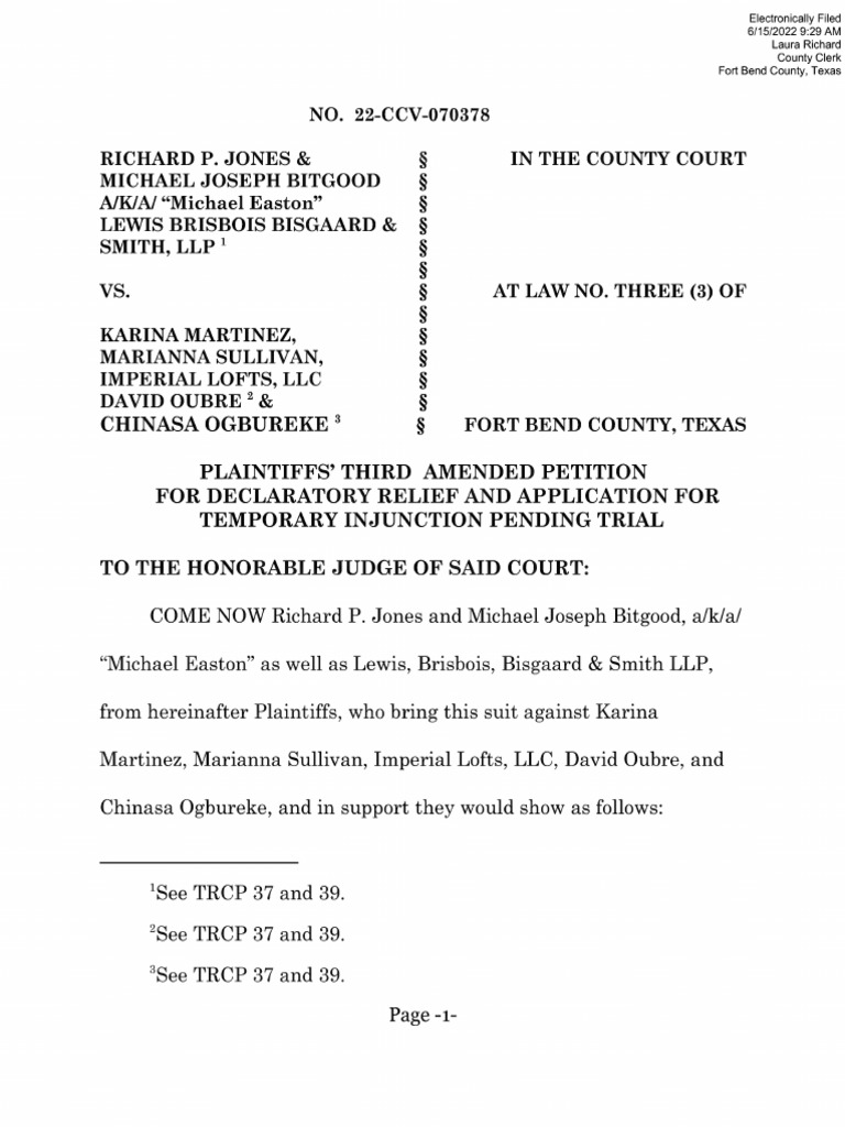 Plaintiffd Third Amended Petition | PDF | Fraud | Damages