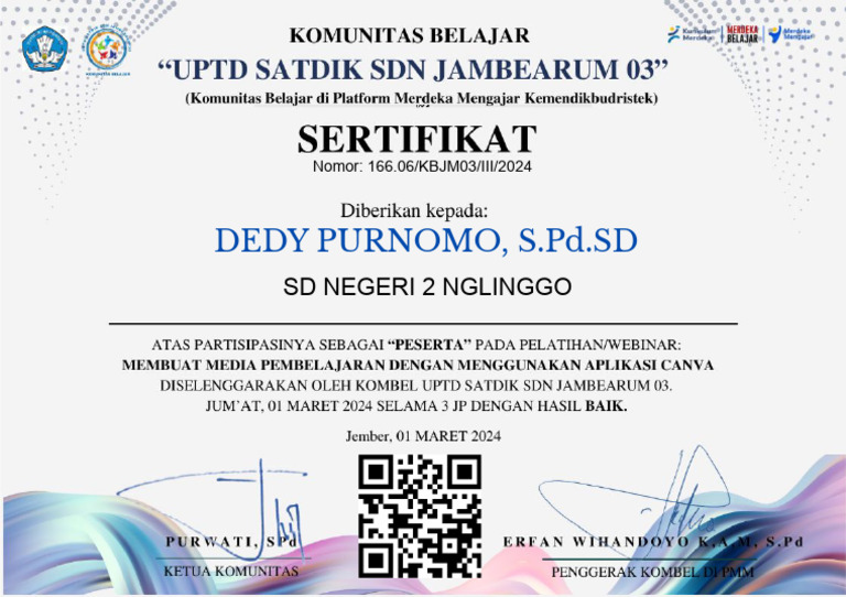 Sertifikat Webinar Canva | PDF