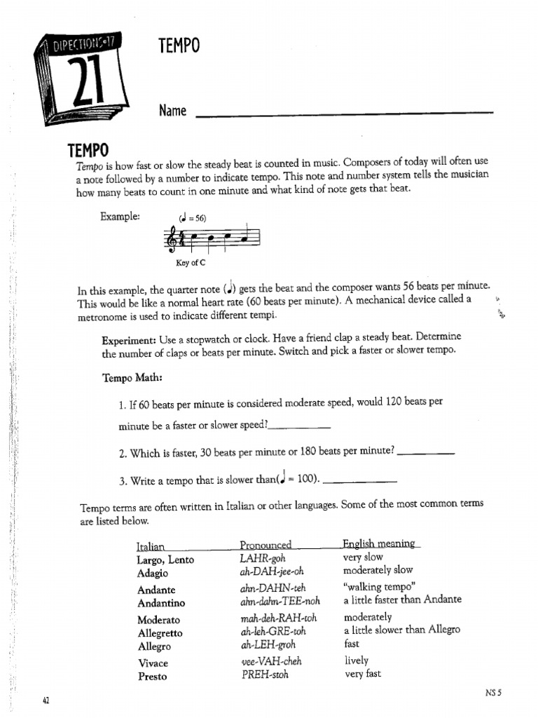 Tempo Markings | PDF