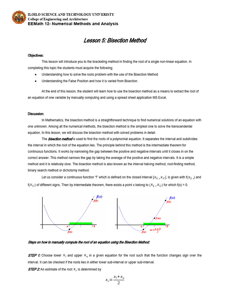 EEMath 12 Lesson 5 | PDF | Equations | Numerical Analysis