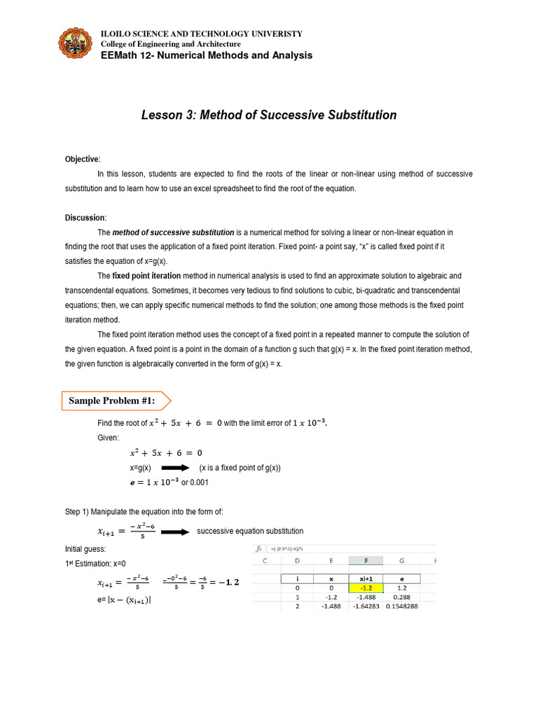 EEMath 12 Chapter 3 | PDF | Numerical Analysis | Equations