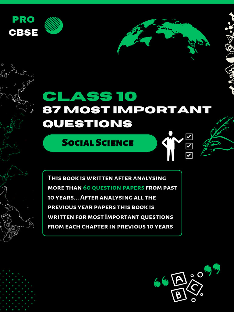 Chapter-wise Important SST PYQs for Class 10 | PDF | Prussia | German Empire