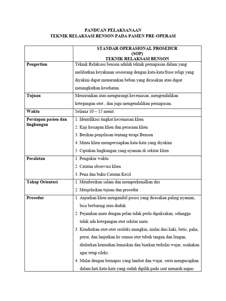 Sop Benson | PDF | Karier & Perkembangan | Pengembangan Diri