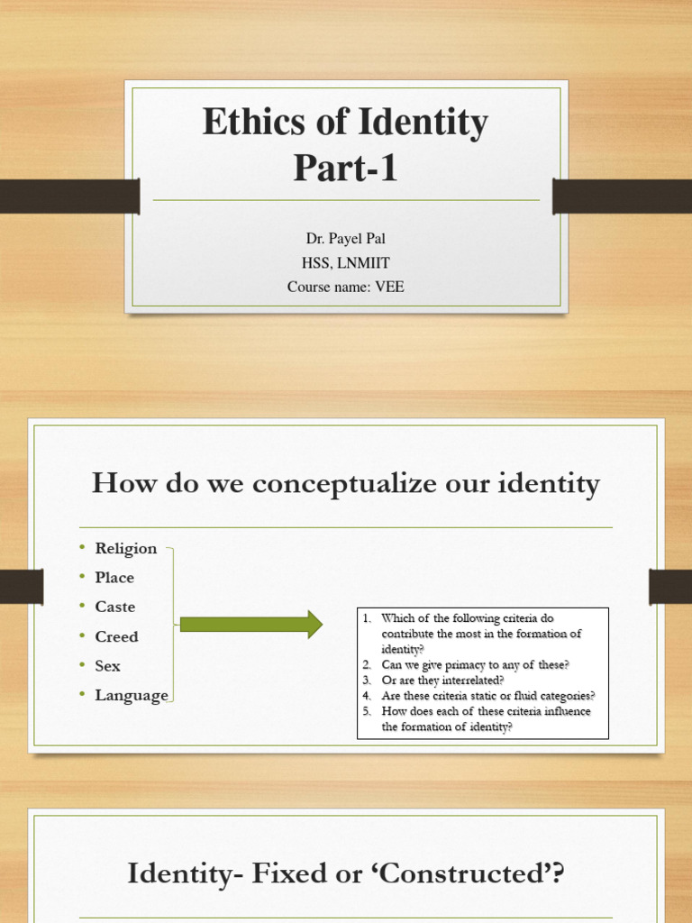Ethics of Identity - Part 1 | PDF | Id | Jacques Lacan