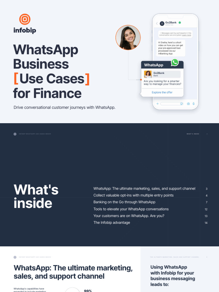 Infobip WhatsApp Use Cases Ebook - Finance | PDF