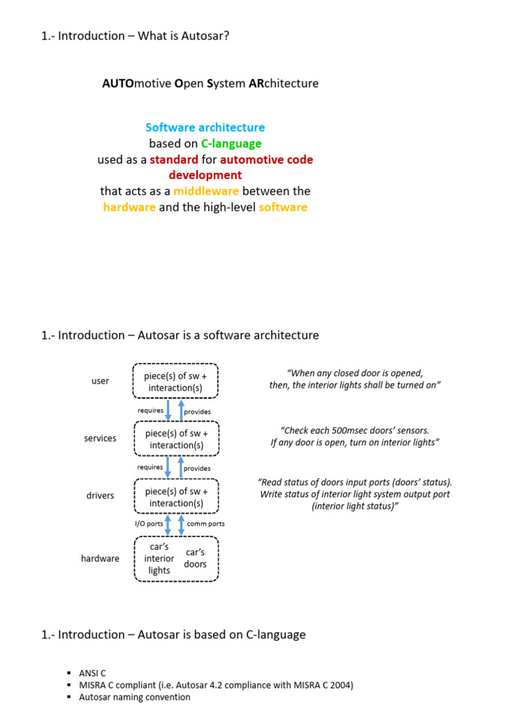 AutosarTraining fromSwArch Toautosar | PDF