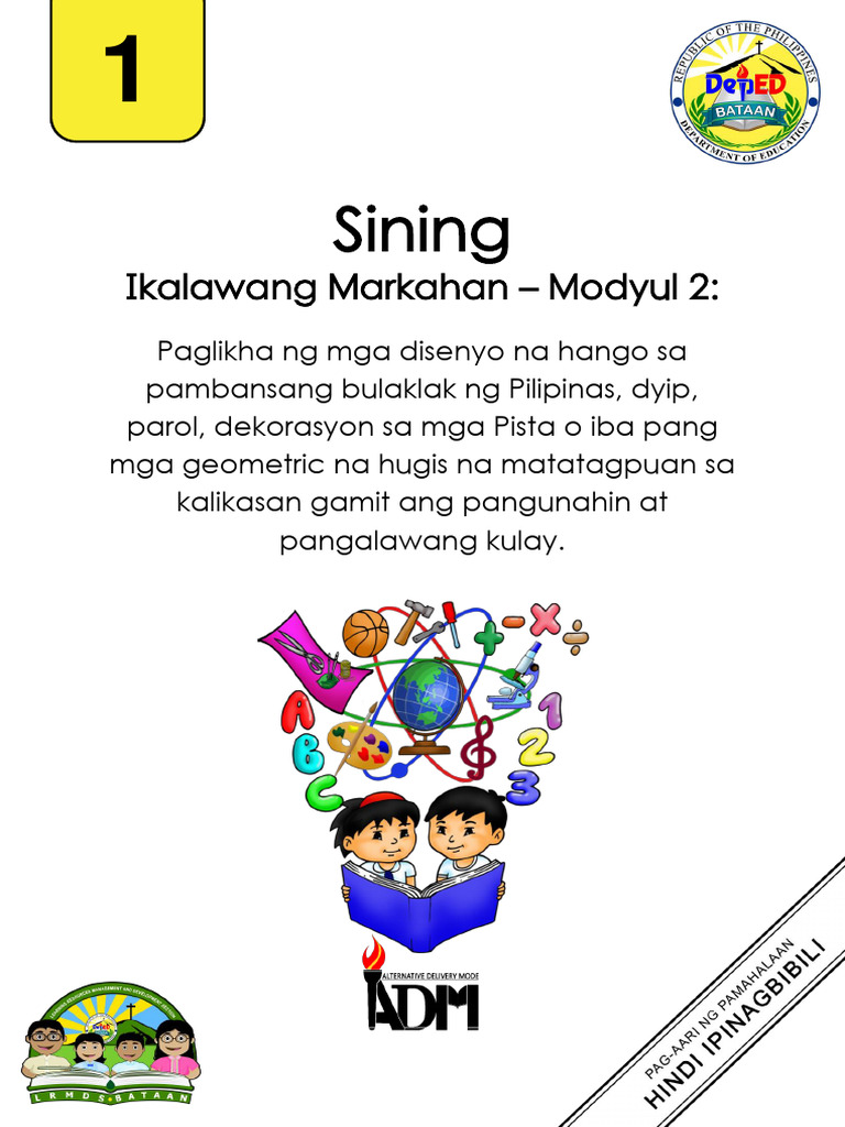 sining1_q2_mod2_Paglikha ng mga disenyo na hango sa pambansang bulaklak ng Pilipinas | PDF