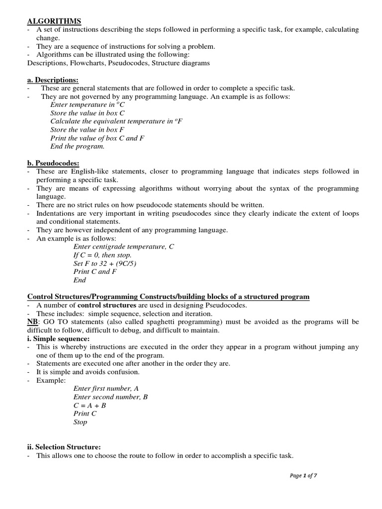 Standard Algorithms | PDF | Control Flow | Algorithms