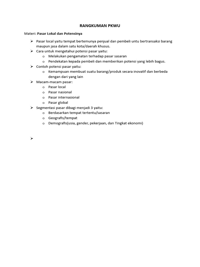 Rangkuman Pkwu | PDF | Karier & Perkembangan | Ilmu Sosial