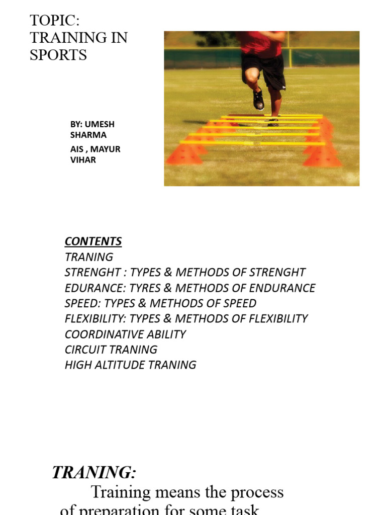 On Chapter 10 Training in Sports | PDF | Flexibility (Anatomy) | Endurance
