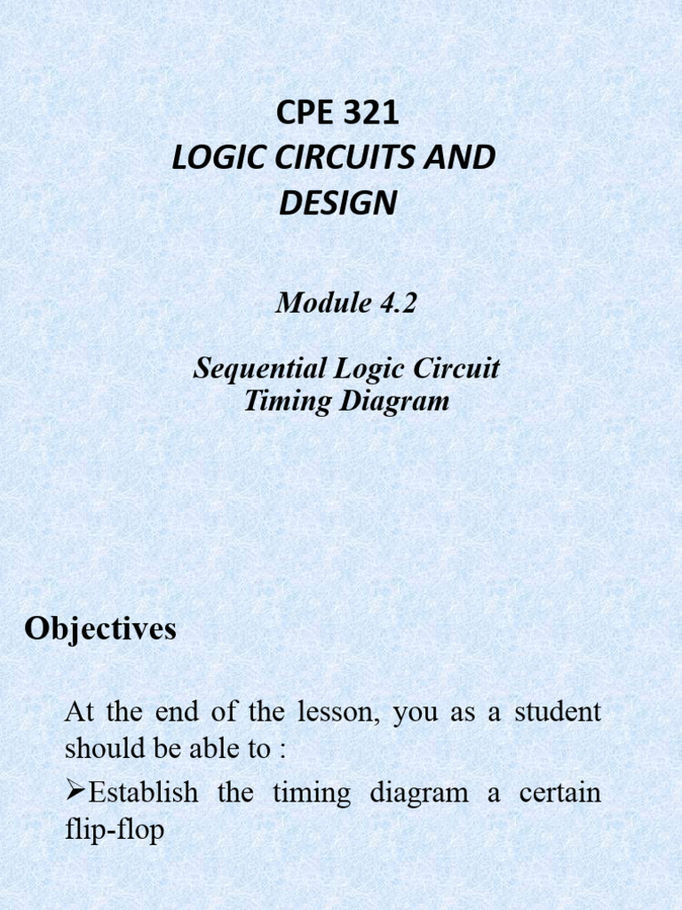Module 4.2 Sequential CIRCUIT - Timing Diagram | PDF