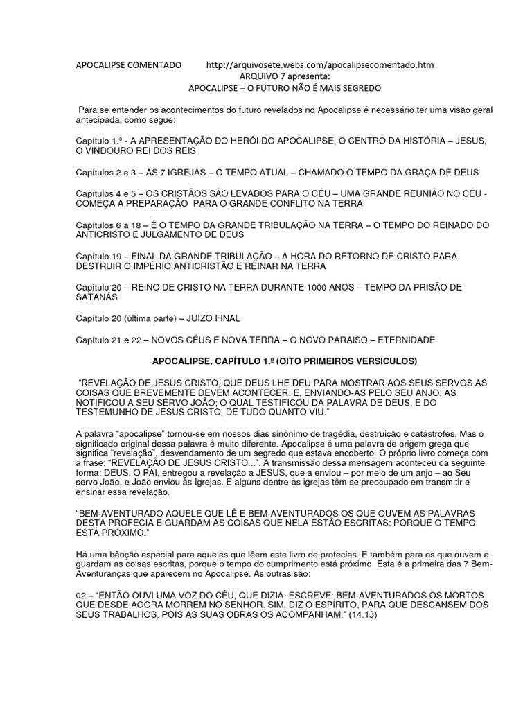 Apocalipse Comentado | PDF Apocalipse Comentado | PDF