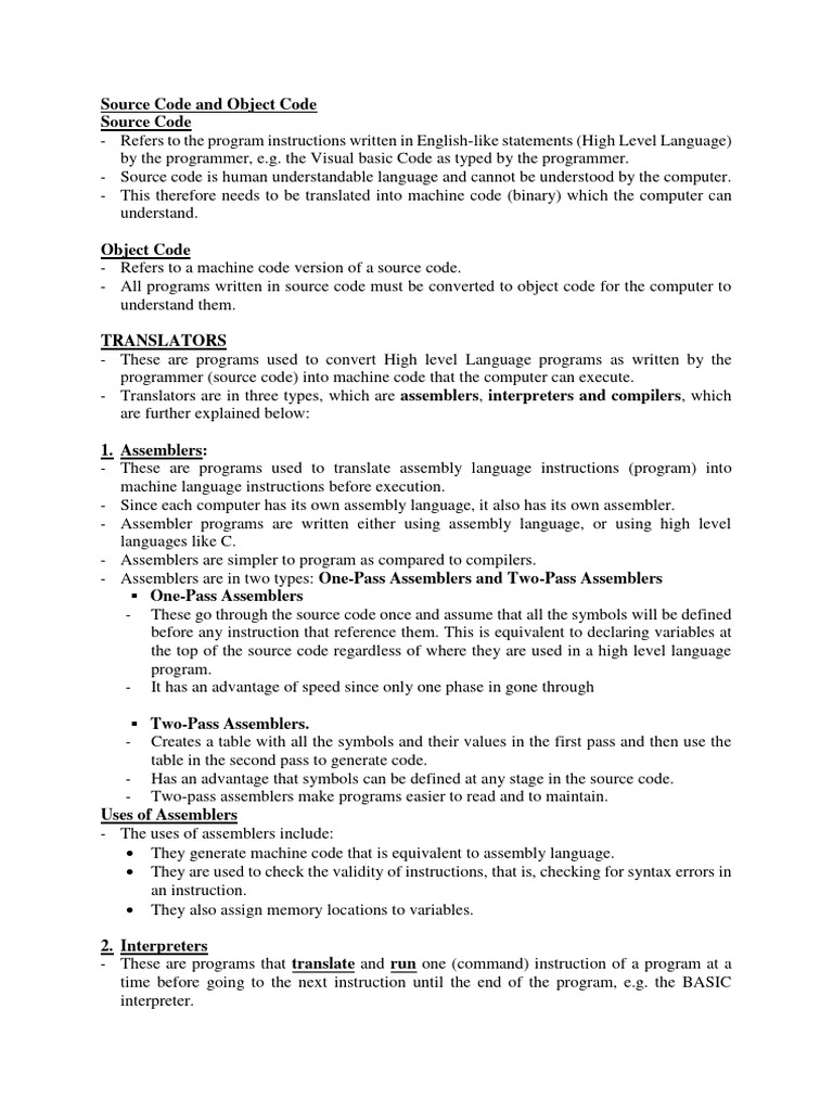 Translators 1 | PDF | Computer Program | Programming