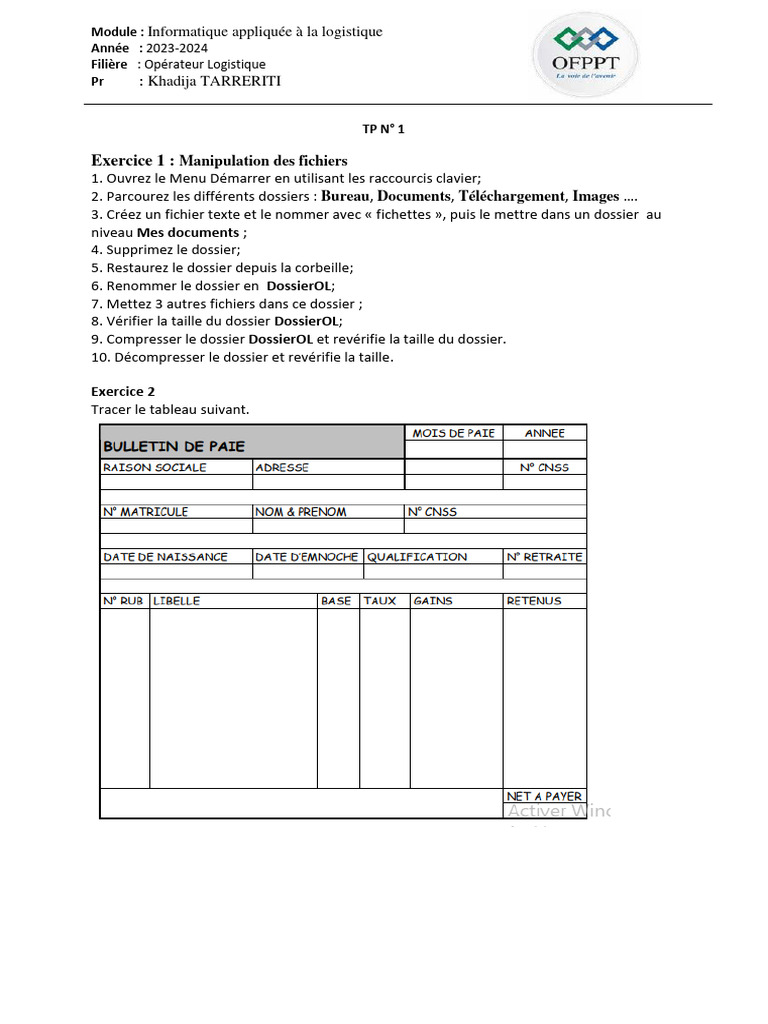 Exercice 1:: Manipulation Des Fichiers | PDF
