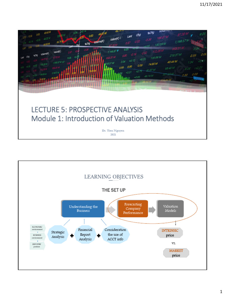 IUBAV _ Lecture 5 _ Module 1 Introduction of Valuation Models | PDF | Valuation (Finance ...
