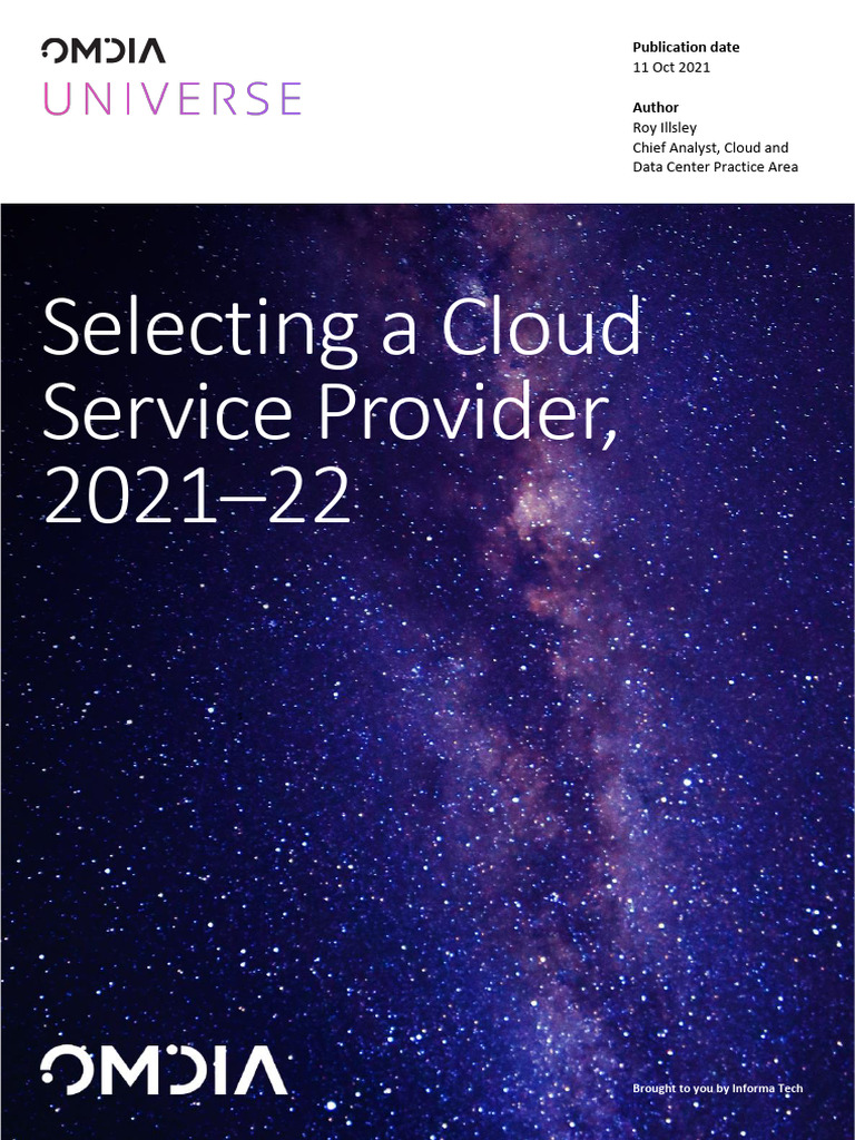 Omdia Universe Selecting A CSP Roy Illsey | PDF | Cloud Computing ...