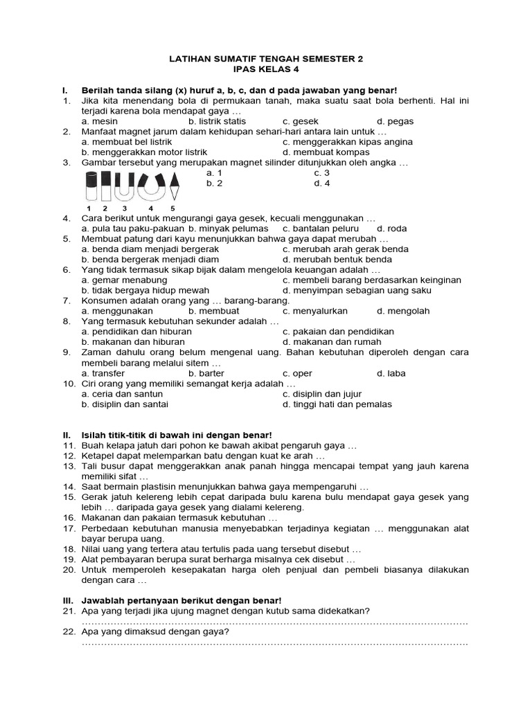 Latihan STS 2 IPAS | PDF