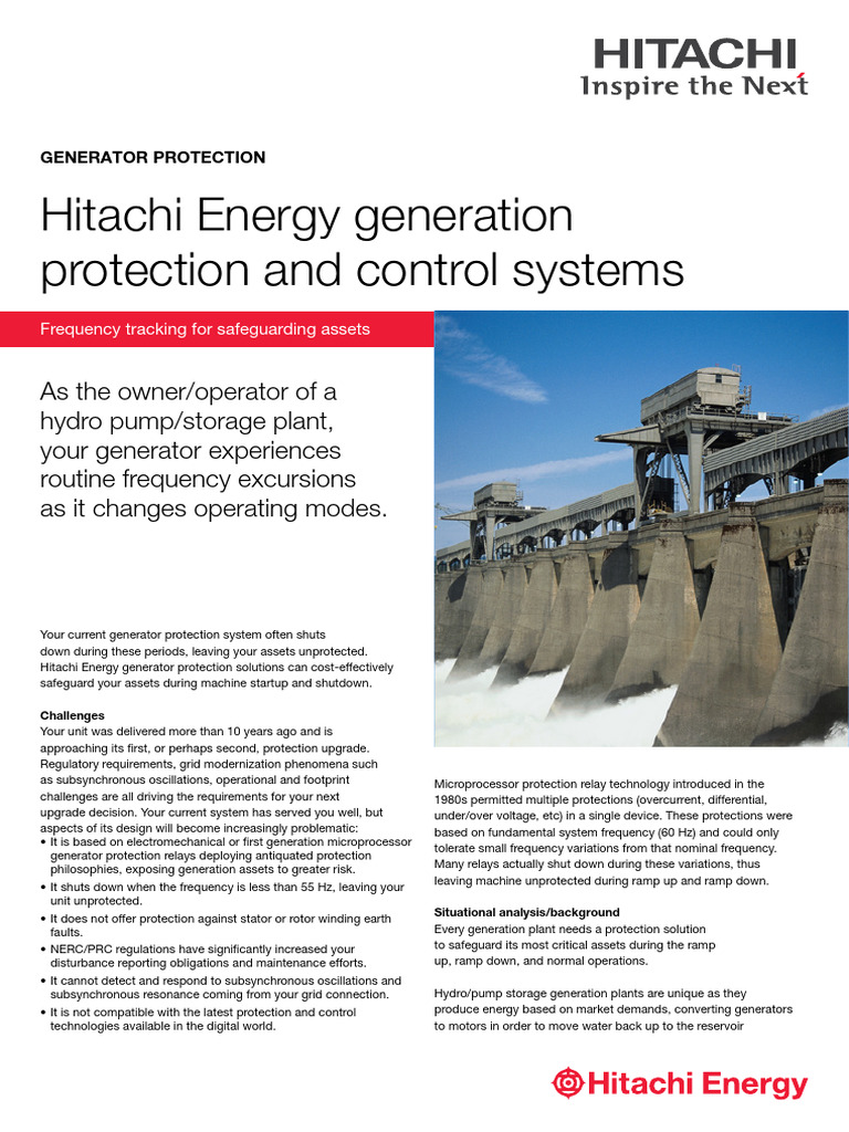 Generator Protection Solutions for Hydro Plants | PDF | Electric ...