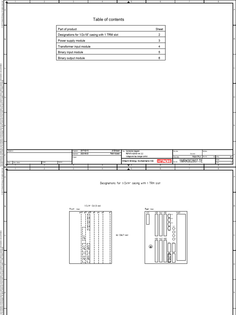 1MRK002807-TE - en - A - RET670 A25X00 Voltage and Tap Changer Control | Download Free PDF ...