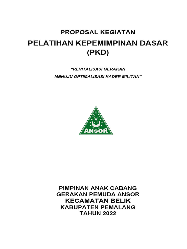 Proposal PKD Pac Belik 2022 | PDF
