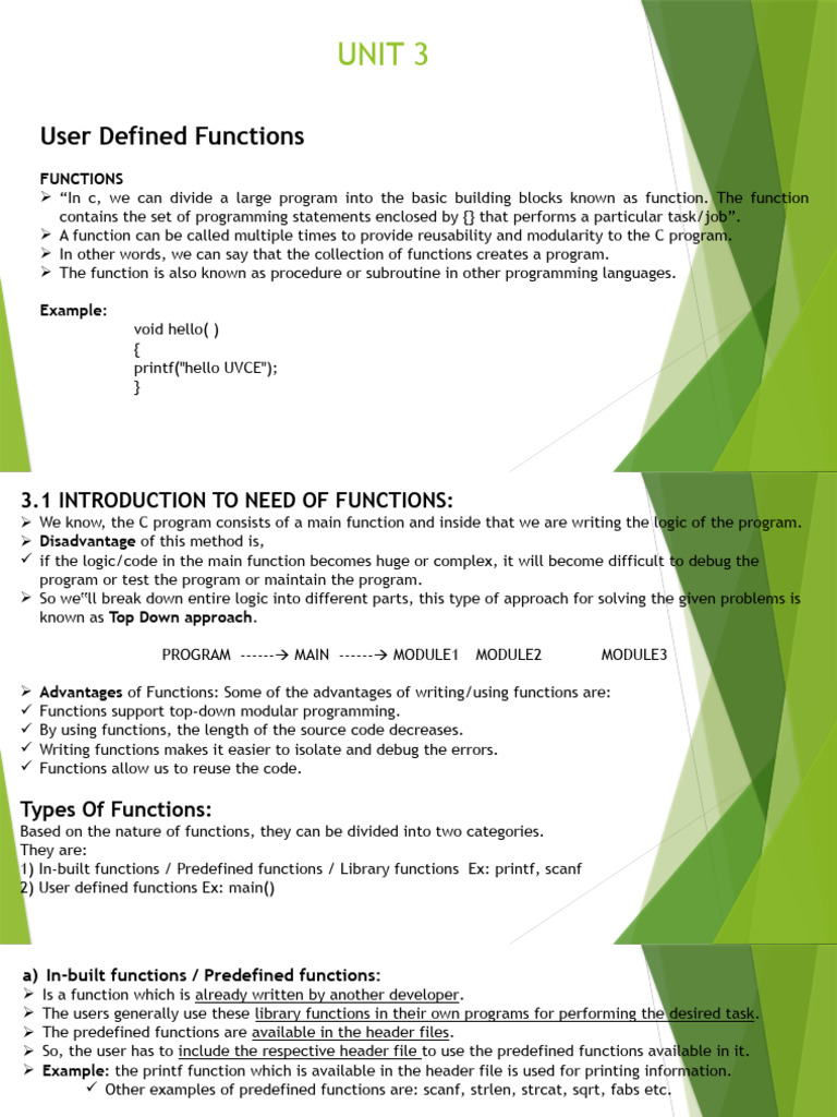 Unit 3 Pps Pdf Pointer Computer Programming Parameter Computer Programming 