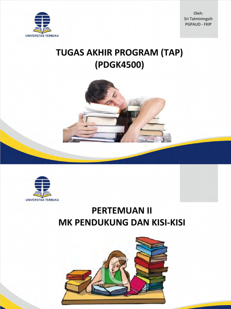 Presentasi 2 - PDGK4500 - TAP - KERANGKA PIKIR | PDF