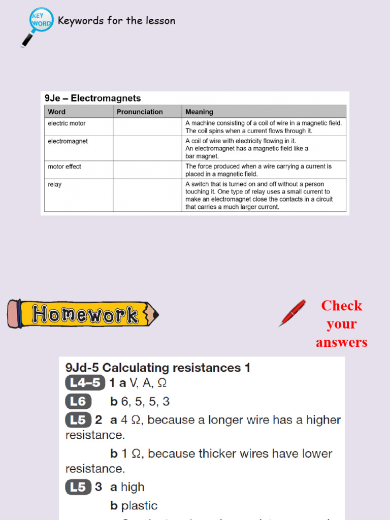 Lesson 5&6 - Electromagnets | PDF | Electrical Resistance And Conductance | Magnetic Field