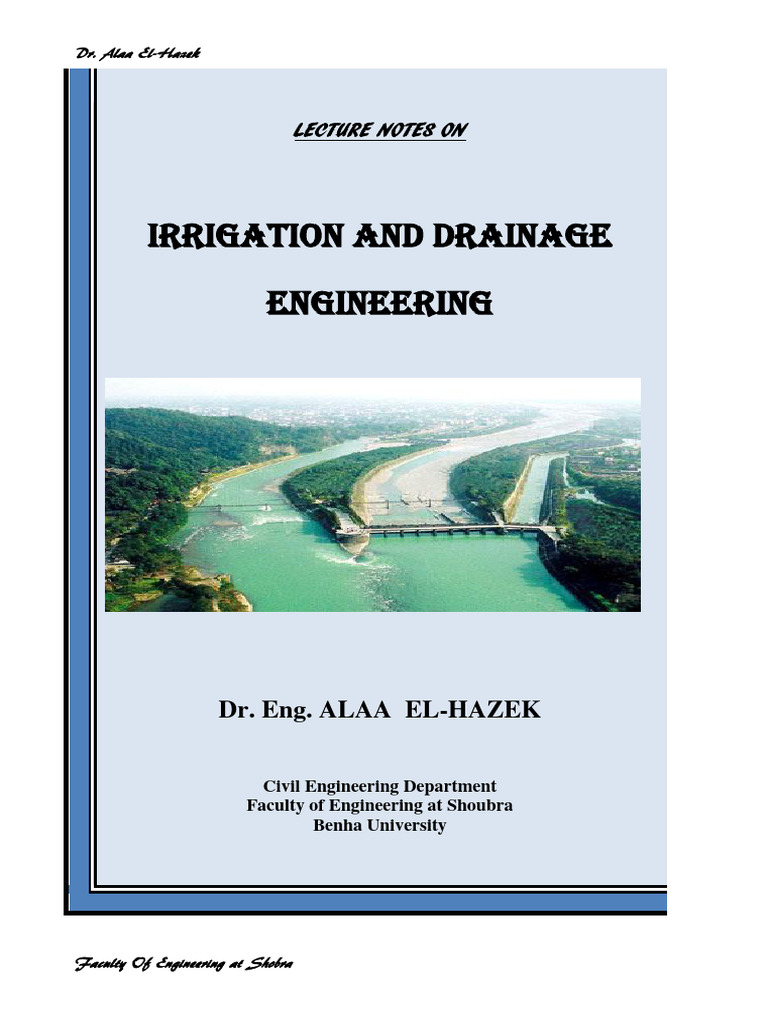 CH 1 - Irrigation 2017-2018 | PDF | Discharge (Hydrology) | Drainage Basin