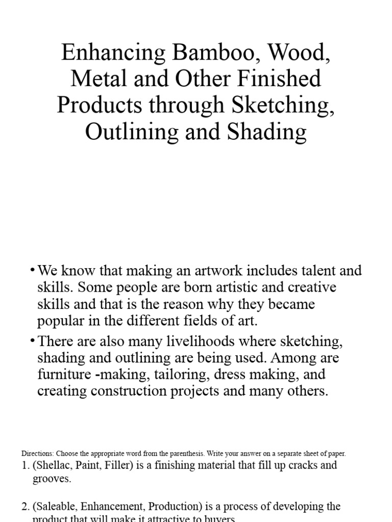 Enhancing Bamboo, Wood, Metal and Other | PDF | Drawing | Artistic ...