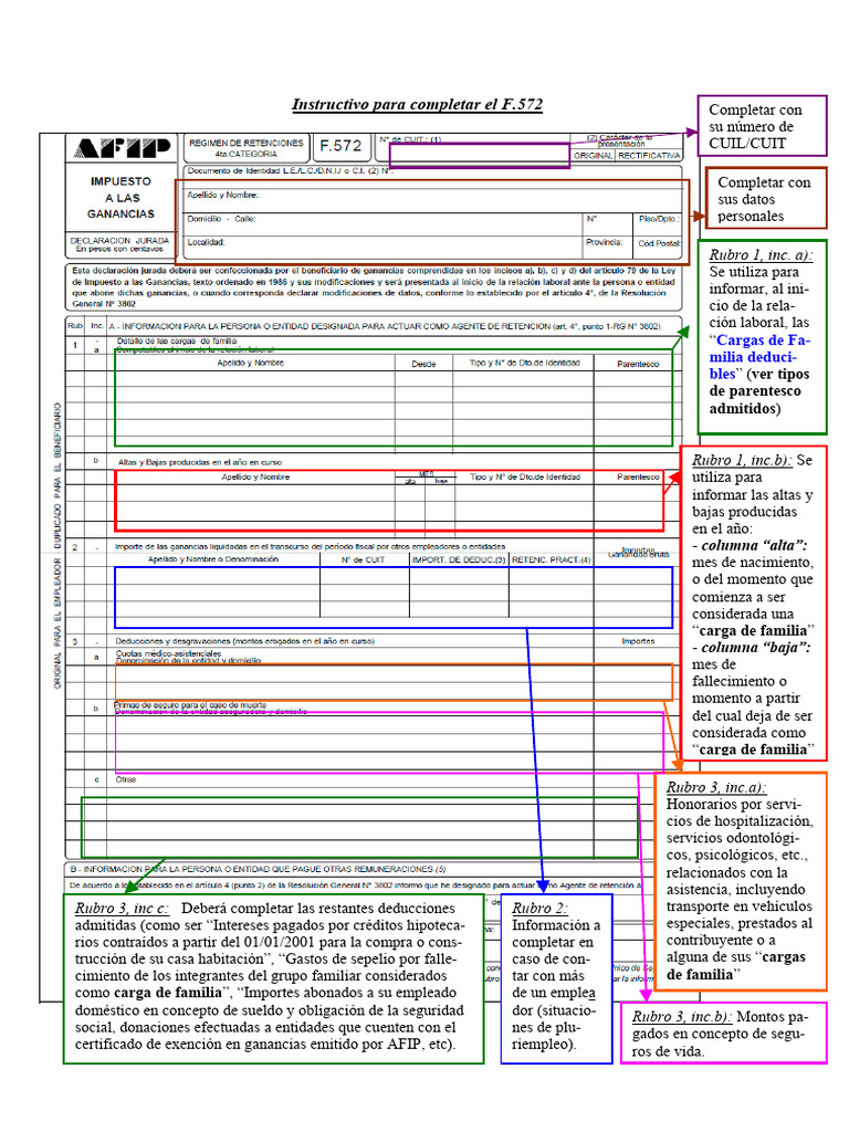 Como Llenar El 572 | PDF