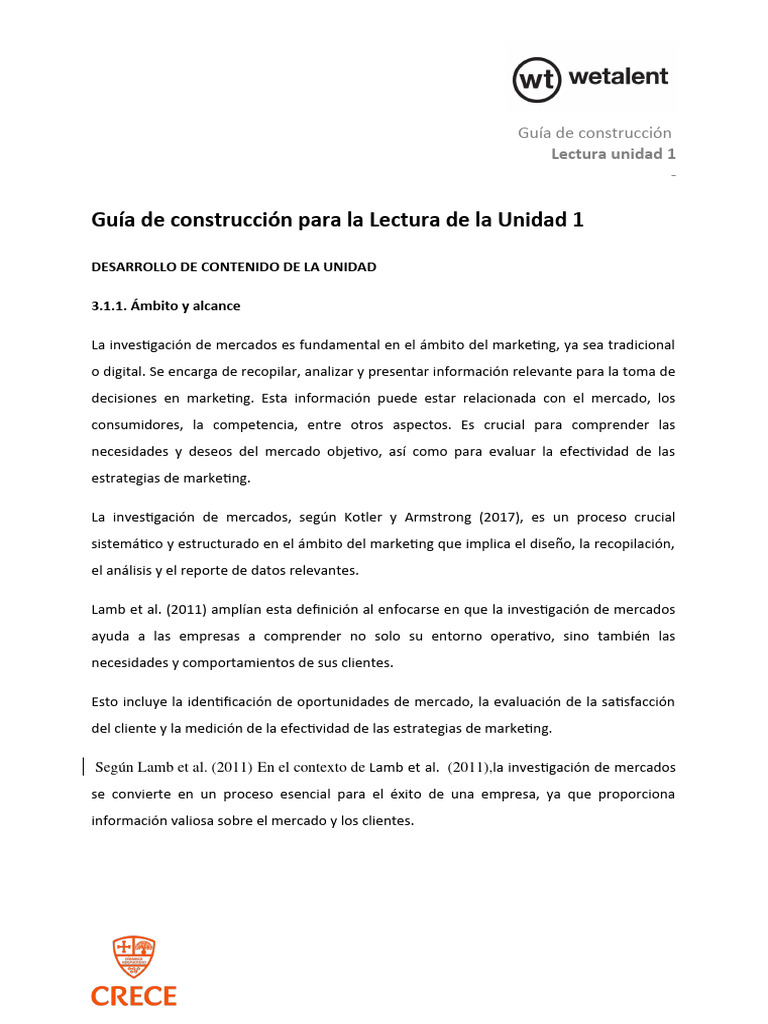 VF Material de Lectura Unidad 1 | PDF