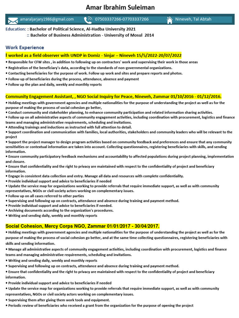 Ammar Ibrahim TL | PDF