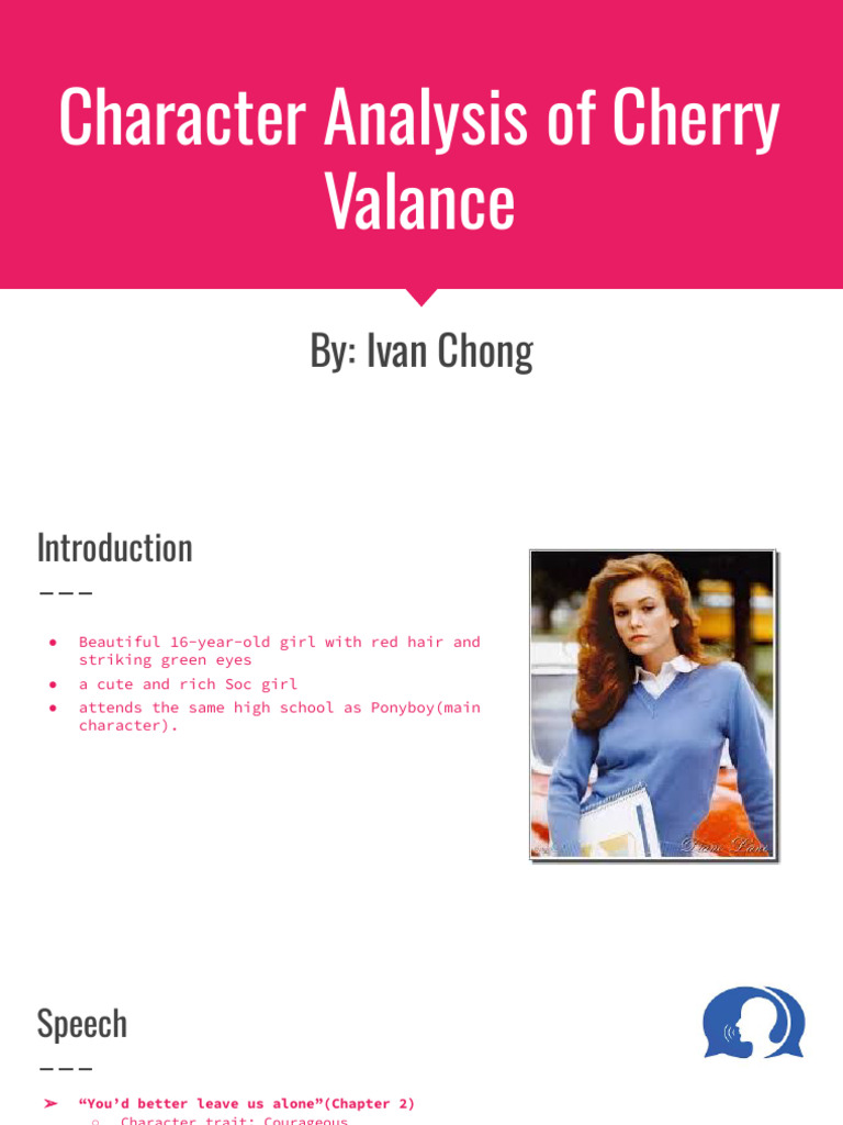 CA - Character Analysis of Cherry Valance From The Outsider (STEAL-D ...