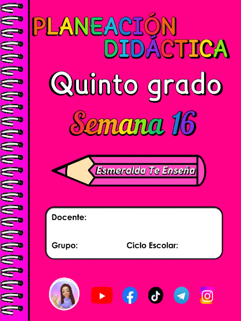 ? 5° S16 - PLANEACIÓN DIDÁCTICA ? Esmeralda Te Enseña ? | PDF