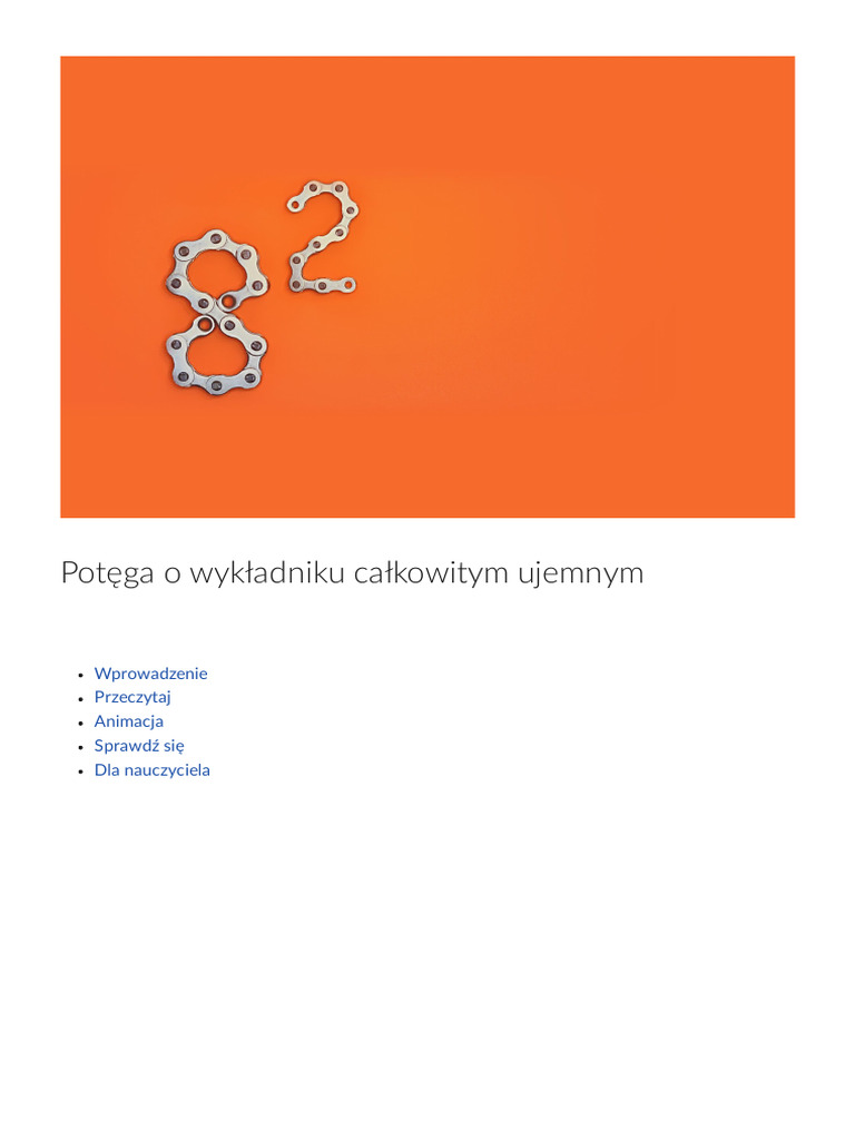 Potega o Wykladniku Calkowitym Ujemnym | PDF